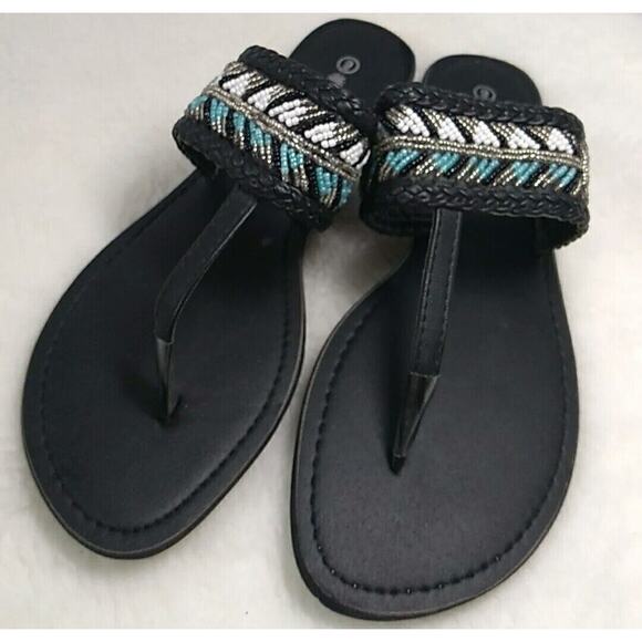 raya sun | Shoes | Womens 9 Thong Sandals Aztec Beads Southwest ...